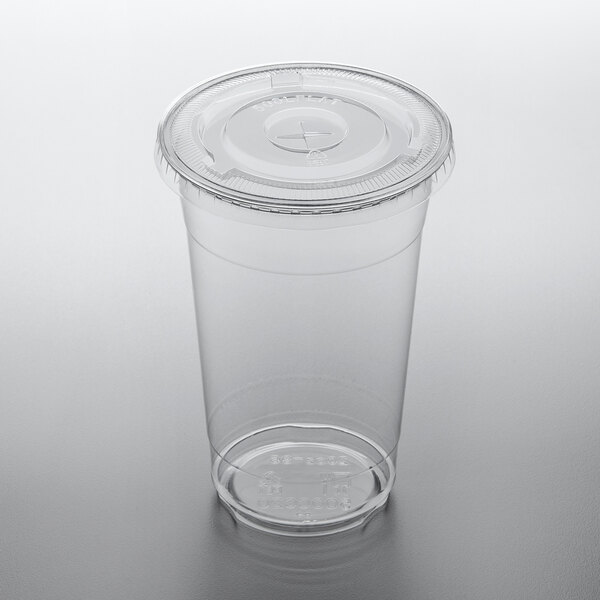 PET CUP FLAT Lids 20oz