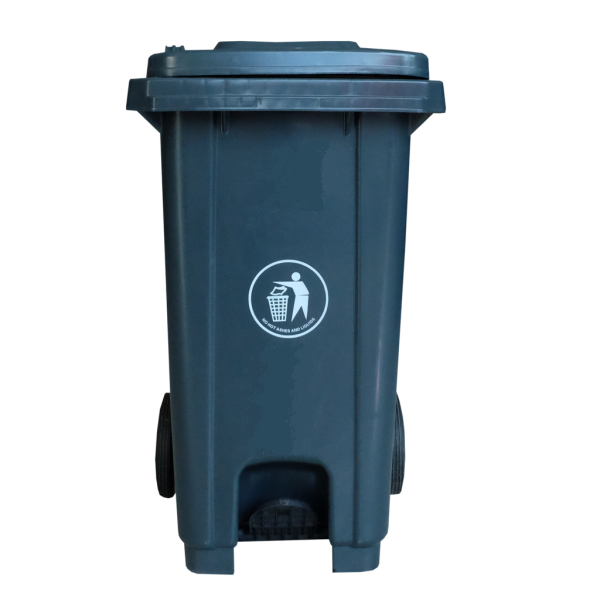 Two Wheels Step Open Mobile Garbage Bin | Bar Basics