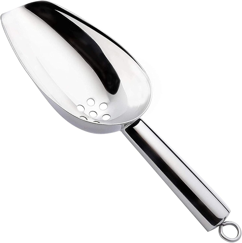 Ice Scoop Perforated (Stainless Steel) Medium | Bar Basics